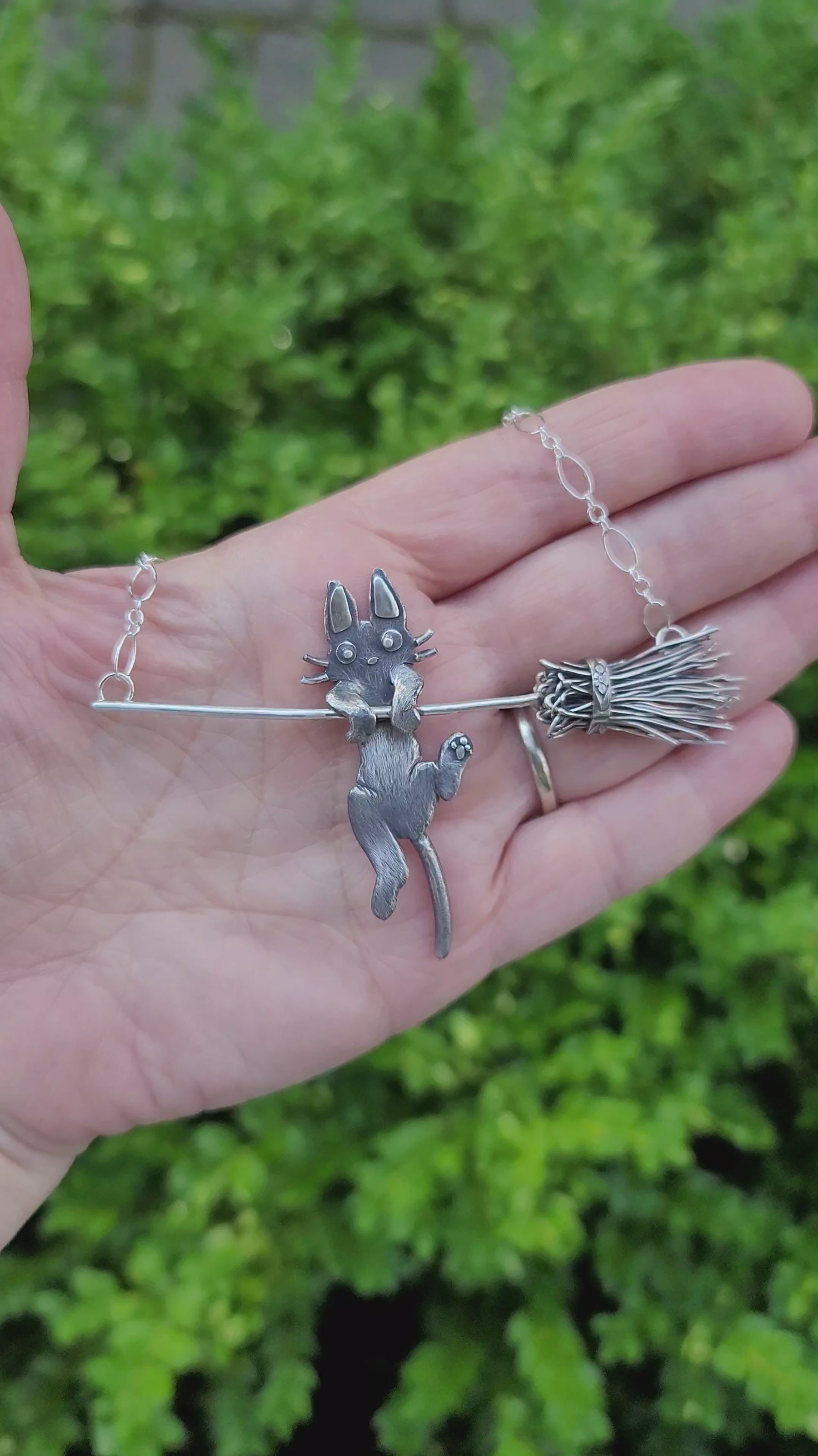 Jiji Necklace from Kiki's Delivery Service | Miyazaki Inspired Jewelry